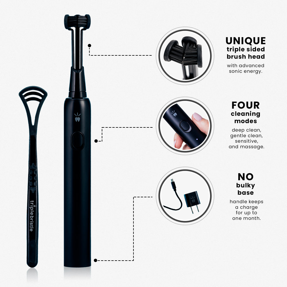 Triple Bristle Max 3-sided Sonic Electric Toothbrush | Triple Bristle