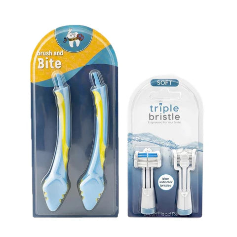 Special Needs 3-sided Toothbrush Set | Triple Bristle