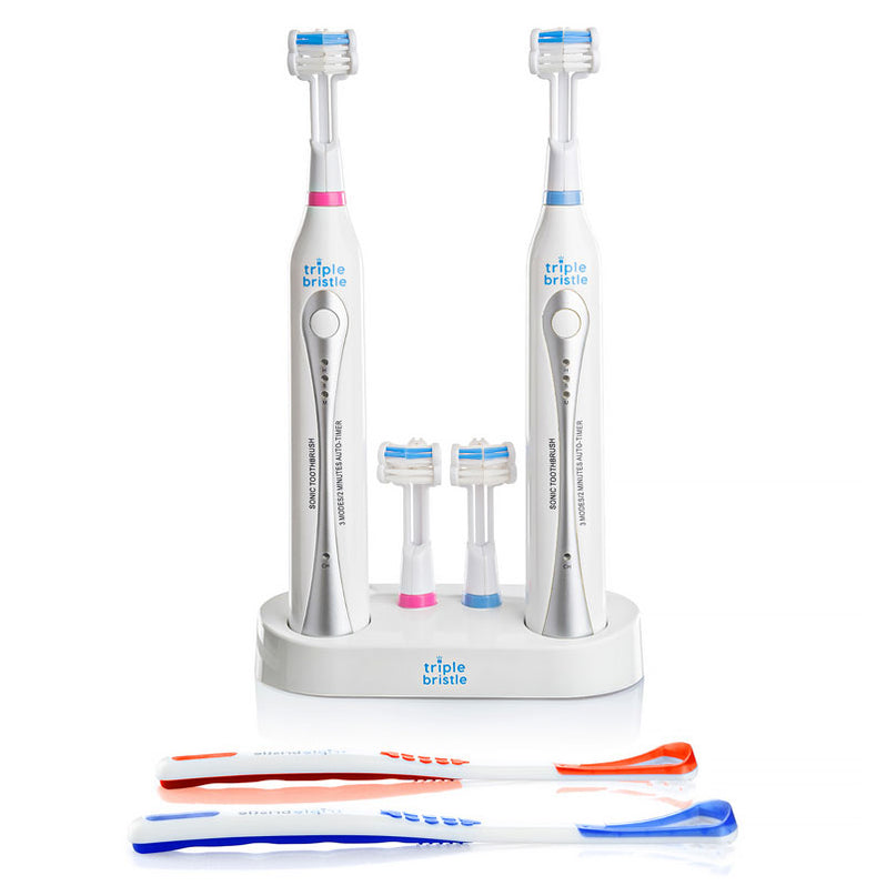 Triple Bristle | Dentist-Designed | 3-Sided Sonic Electric Toothbrush