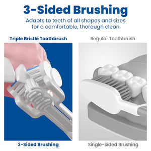 Triple Bristle Original 3-sided Sonic Electric Toothbrush | Triple Bristle