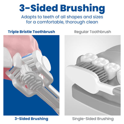 Triple Bristle Original 3-sided Sonic Electric Toothbrush | Triple Bristle