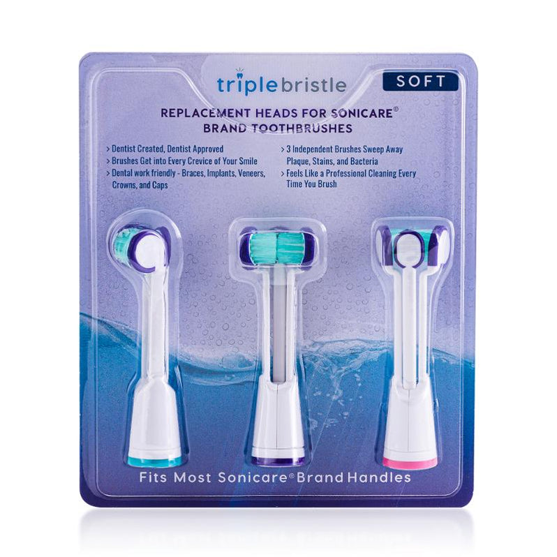 Triple Bristle | Dentist-Designed | 3-Sided Sonic Electric Toothbrush